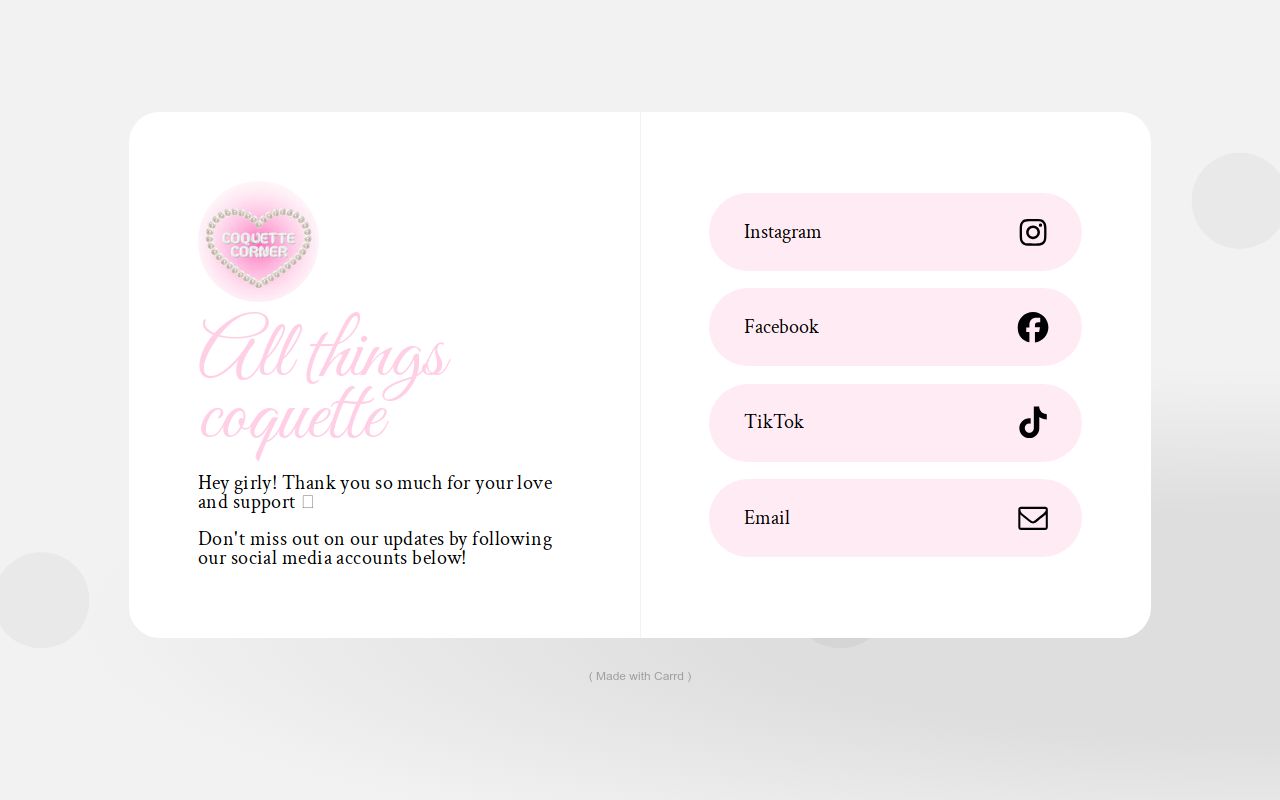 COQUETTE CORNER